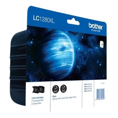 Brother 1280 - Pack x 2 LC1280XLBKBP2 original ink jets - Black